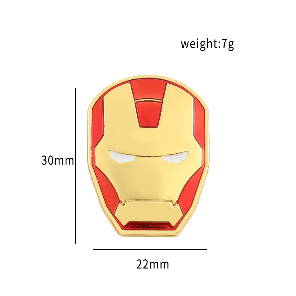 Superhero Collection Brooch Captain America Iron Man Spider Man Hulk ...