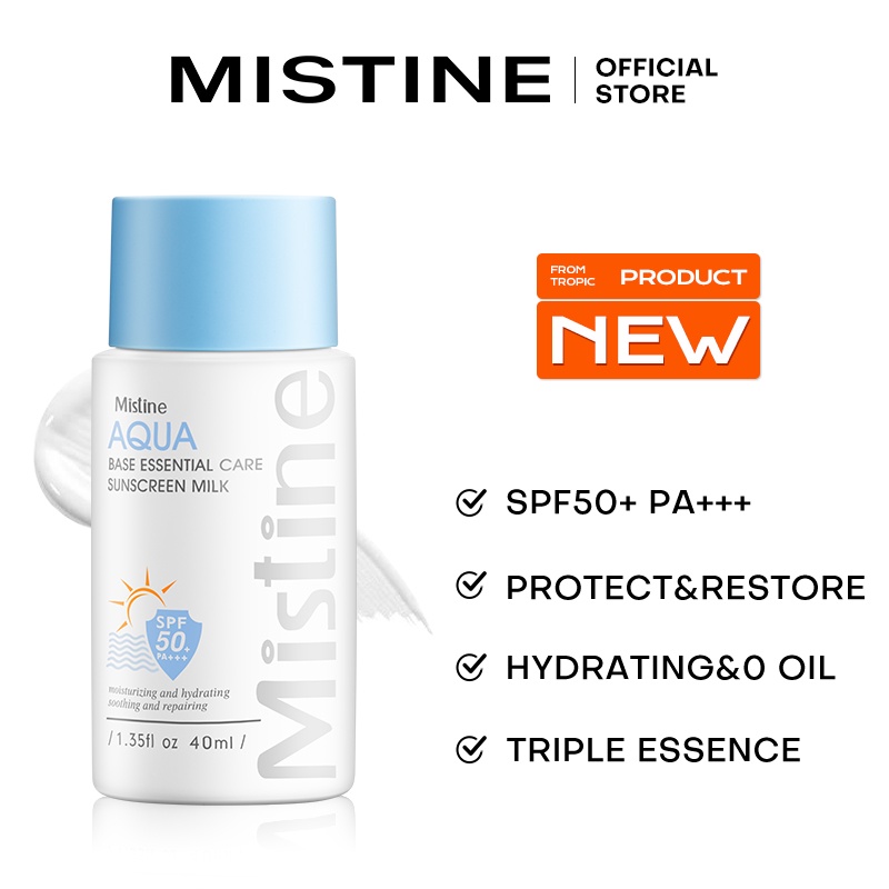 Mistine Moisturizer Facial Body Cream UV Shield SPF50+ Pa+++ Multi-Use ...