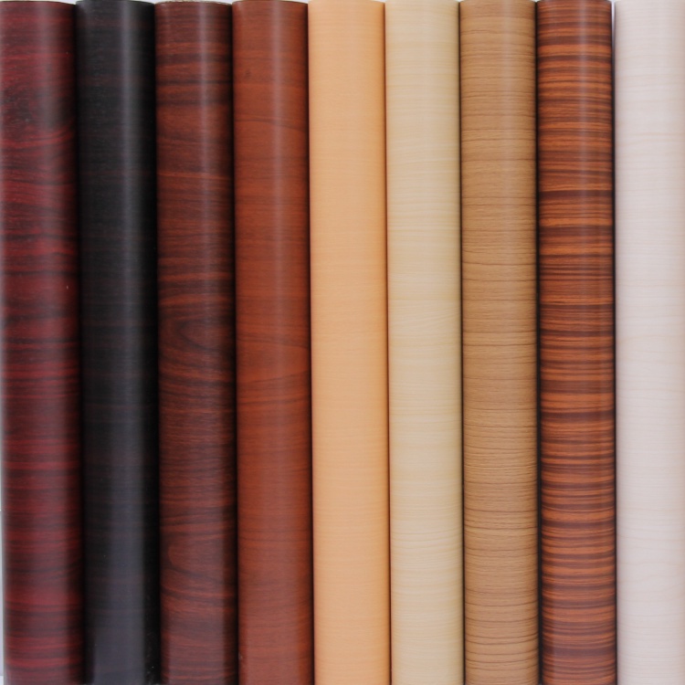 Wood Grain Stickers Waterproof Self-Adhesive Furniture Wardrobe Cabinet ...