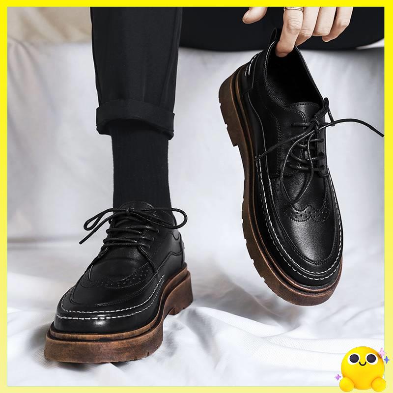 black rubber shoes for men black shoes for men Leather shoes men's ...