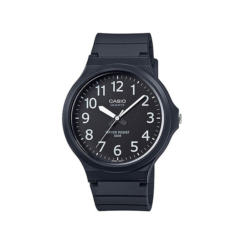 Casio (MW-240-1BVDF) Black Resin Strap 50 Meter Quartz Watch | Shopee ...