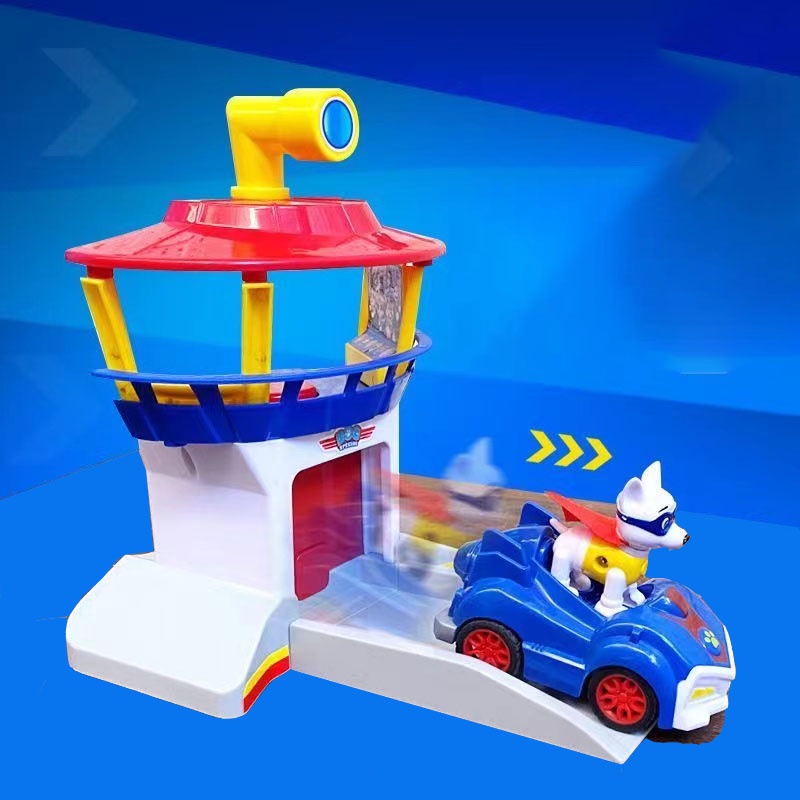 Toy Paw Patrol Car Apollo Watchtower Pull Back Car Captain Ryder Robo ...