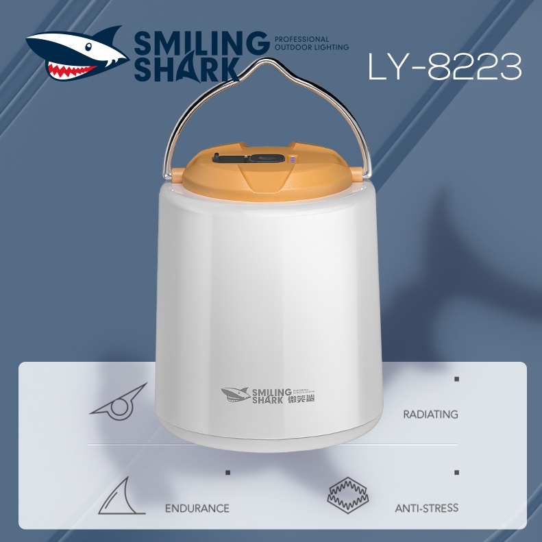Smiling Shark Ly8223 Led Camping Lamp Yellow Light Waterproof 3 Modes ...