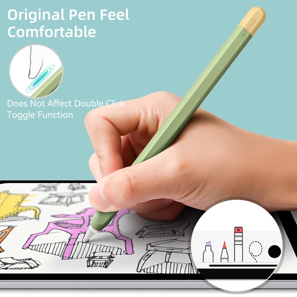 Soft Silicone Pencil Case Colorful Stylus Protective Apple Pencil Pro ...