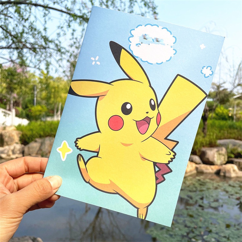 5PCS New Pokemon Notebook Kawaii Pikachu Booklet Cartoon Student ...