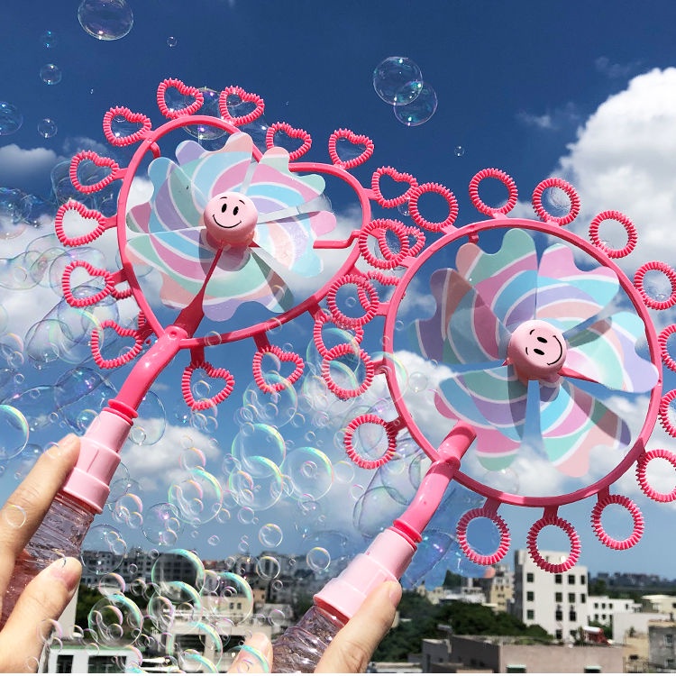 Windmill Bubble Machine For Children Kids Outdoor Portable Bubble Stick ...