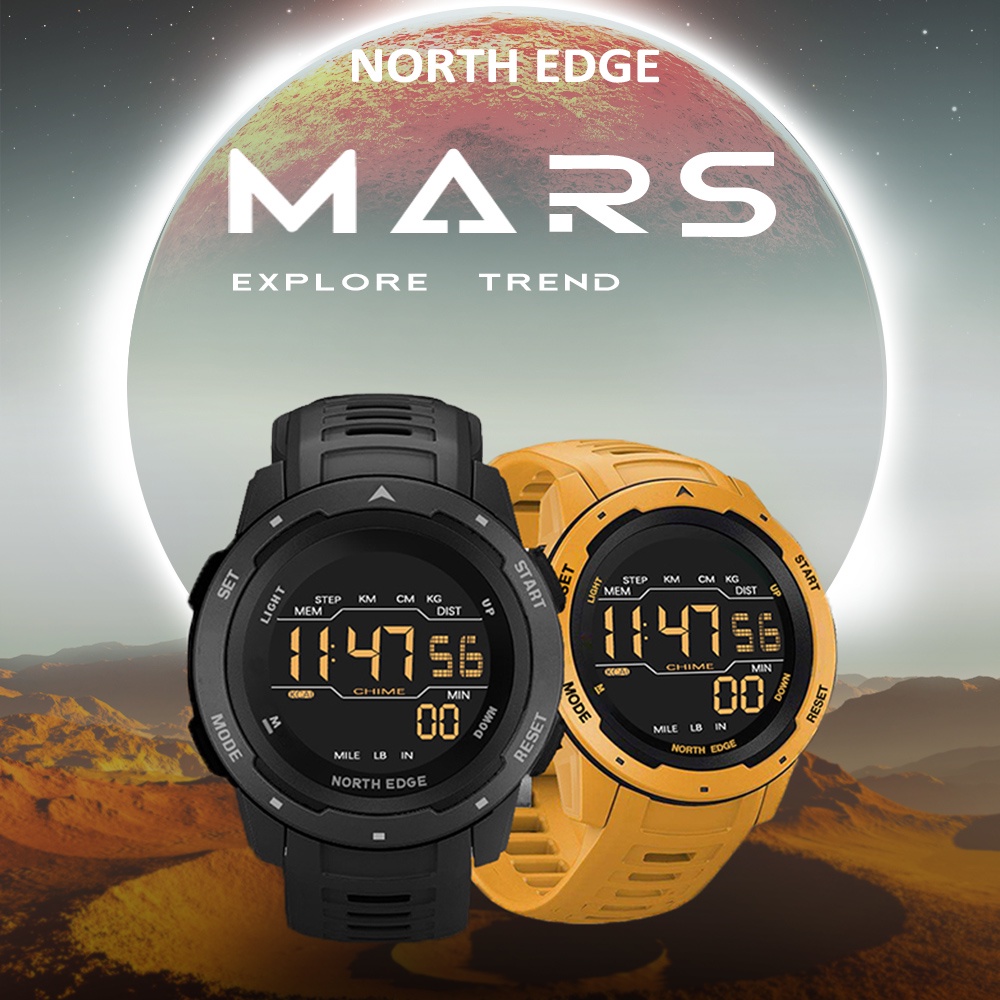North Edge Mars Watch Shockproof For Men Original Waterproof 50m ...
