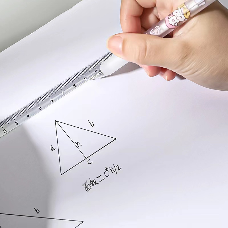 Simple Transparent Triangle Ruler Student Non-Printing Style Drawing ...