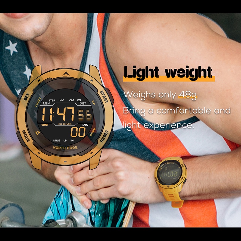 North Edge Mars Watch Shockproof For Men Original Waterproof 50m ...