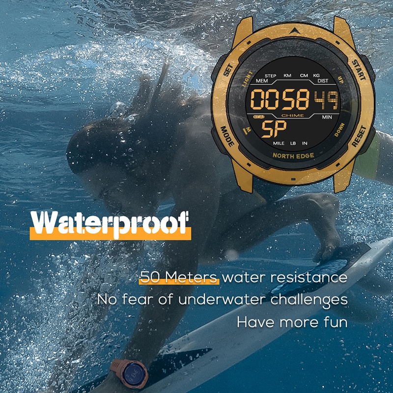 North Edge Mars Watch Shockproof For Men Original Waterproof 50m ...