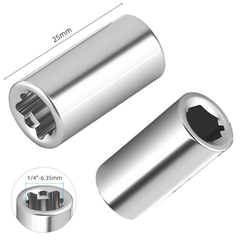 [Heaven] 2PCS 1/4in Square Drive To 1/4 Hex Socket Bits Converter ...