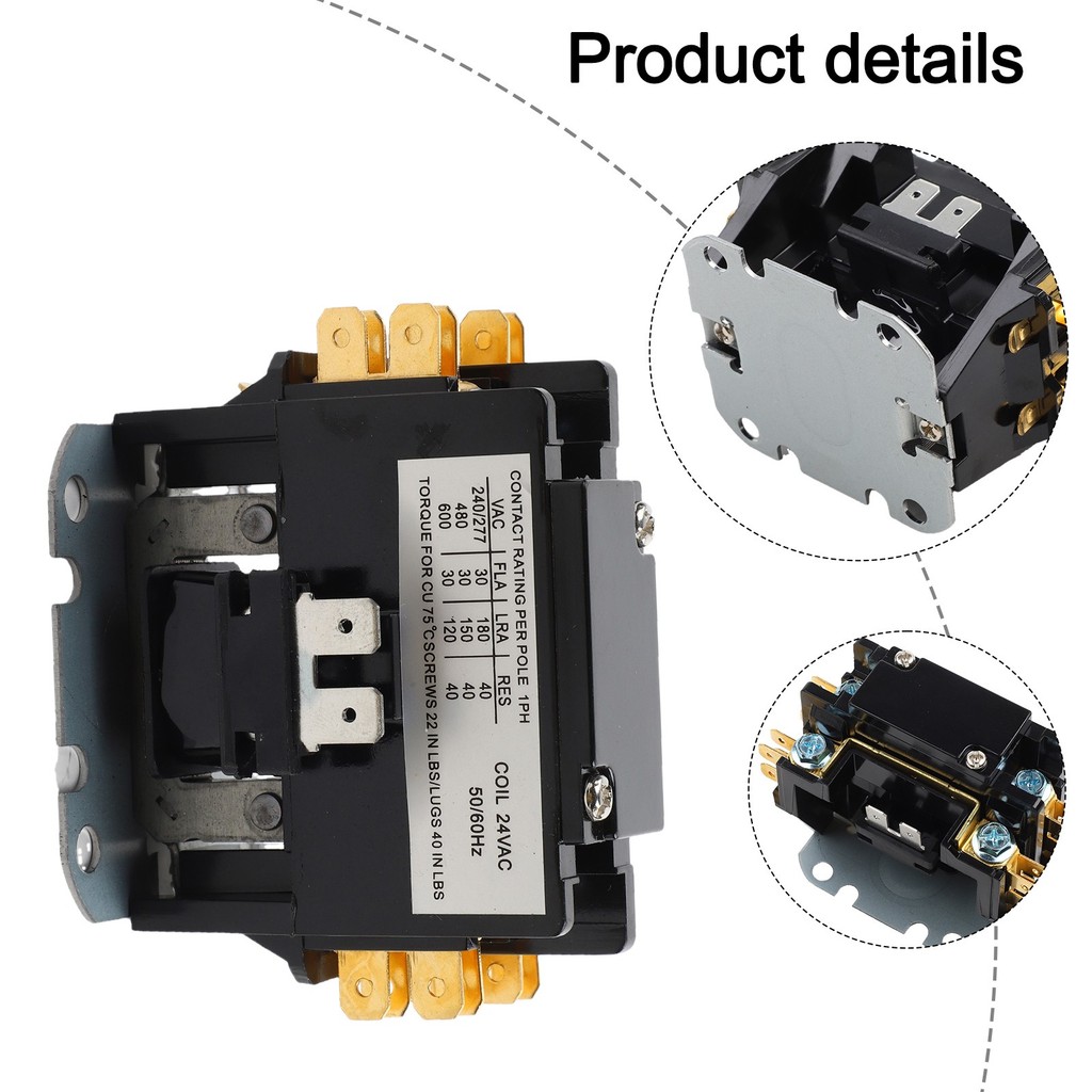 [HOT]1PC 1Poles 32 Amp Coil 24-220V AC Air Conditioner Condenser ...