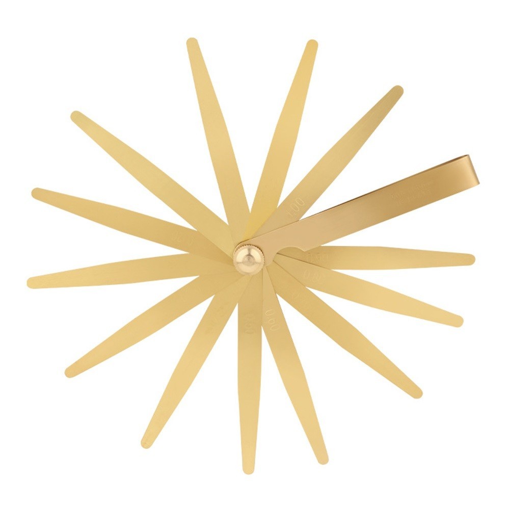 *GNLV* High for Precision Metric Feeler Gauge 0.05-1m 13 Blade Brass ...