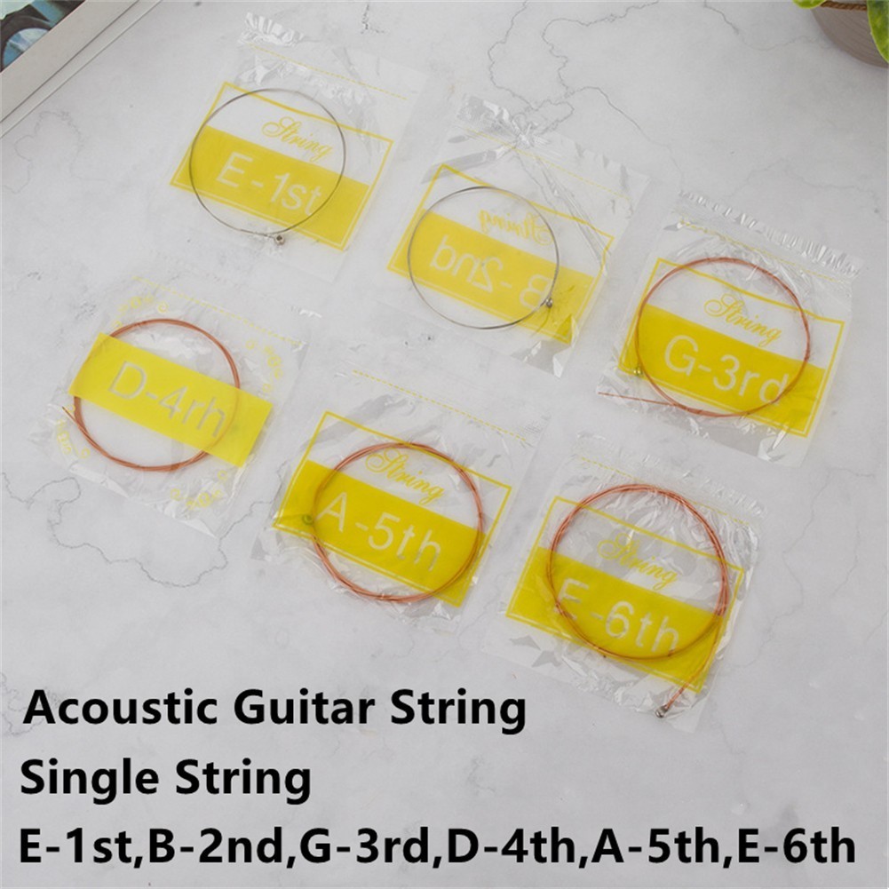 Acoustic Guitar Strings E B G D A Single String Gauges 012 014 024 027 ...