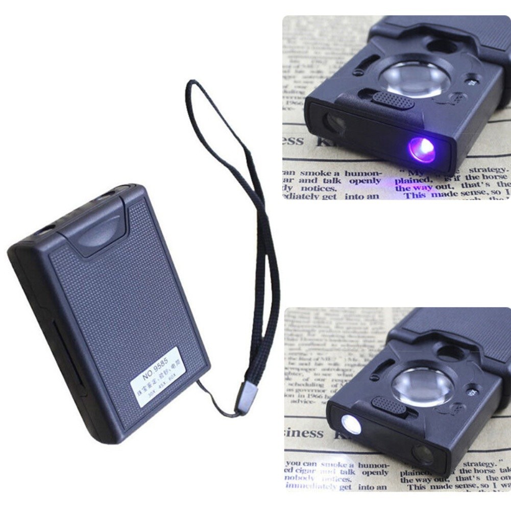 Mini Pocket Hand Magnifying Glass Portable Microscope Loupe Optical ...