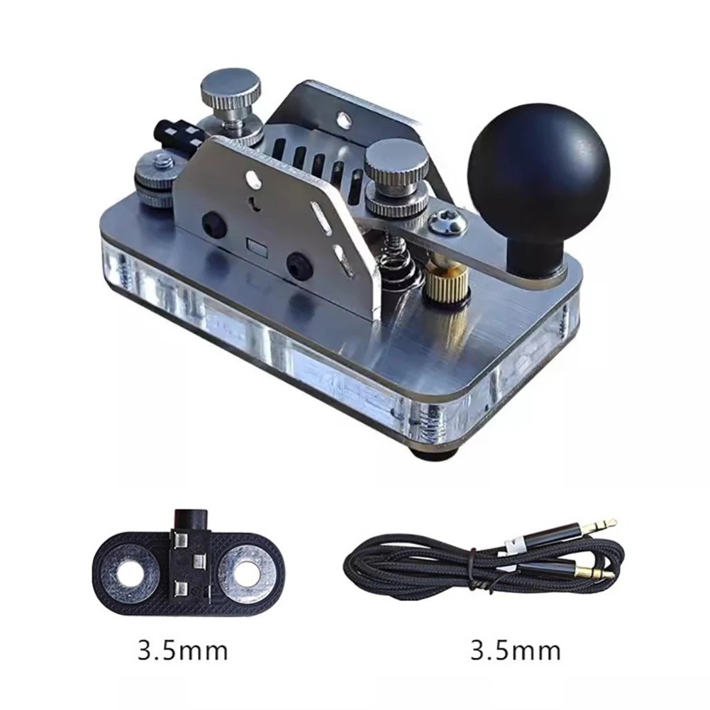 Learning and training with manual telegraph computer key and CW radio ...
