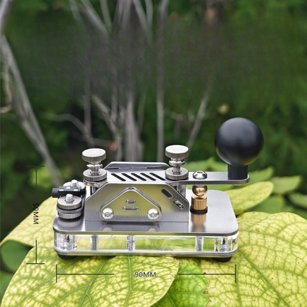 Learning and training with manual telegraph computer key and CW radio ...