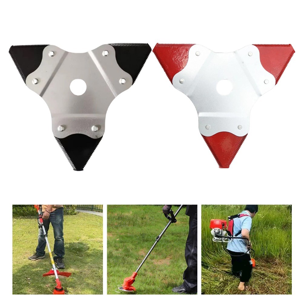 【FNMH】230mm 3Teeth Manganese Steel Lawn Mower Trimmer Blade Garden ...