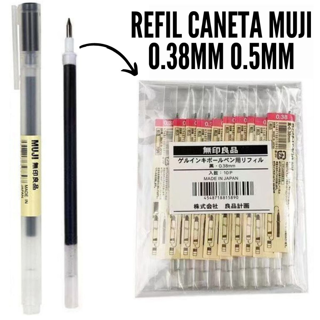 (Original) Refill Refill Pen Muji 0.38mm / 0.5mm | Shopee Philippines