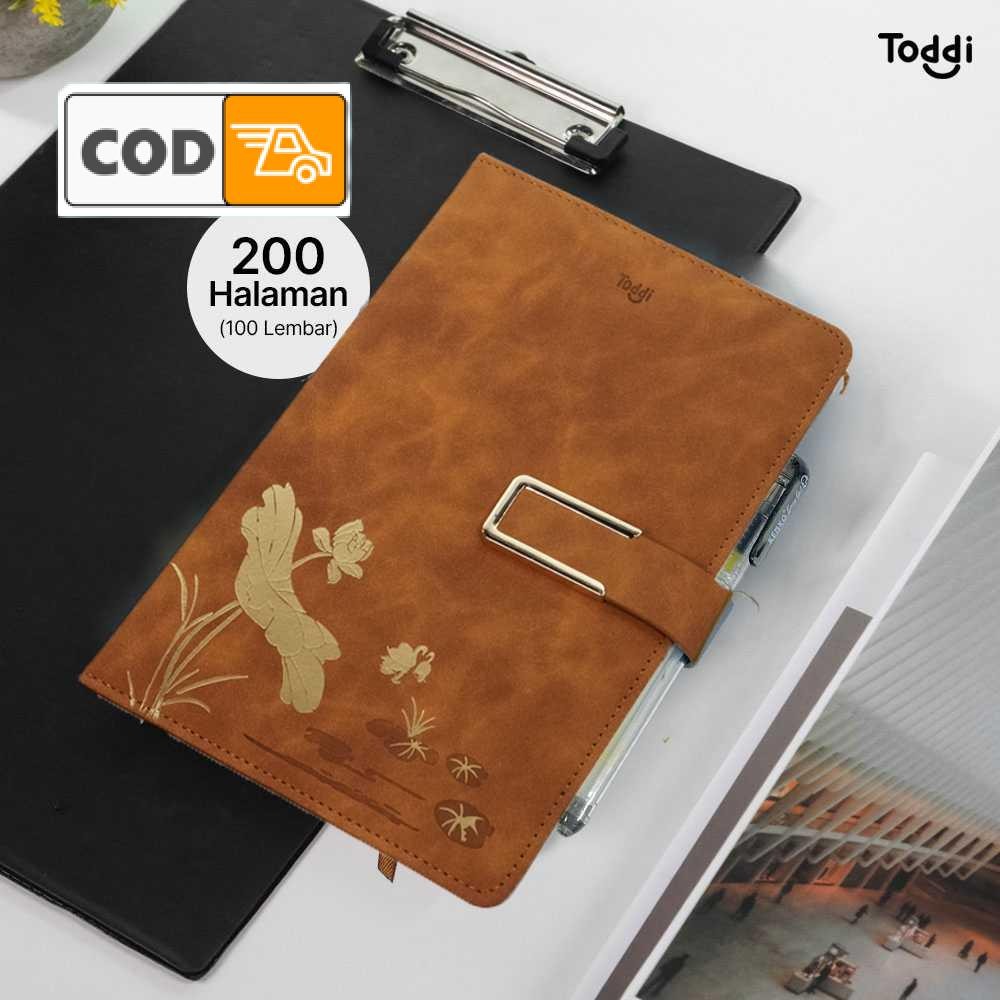 A5 Leather Journal Book 200 Pages with Pen Holder and Magnetic Lock ...