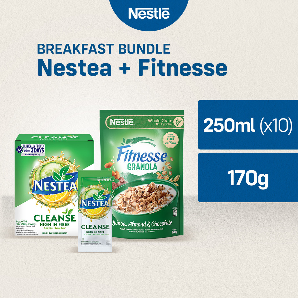 Nestea Cleanse Powedered Green Tea 250 mL + Fitness Granola Quinoa ...