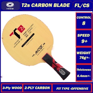 Yinhe T2s 3+2 Hinoki Carbon 6.4mm 81g light thin and fast Table Tennis ...