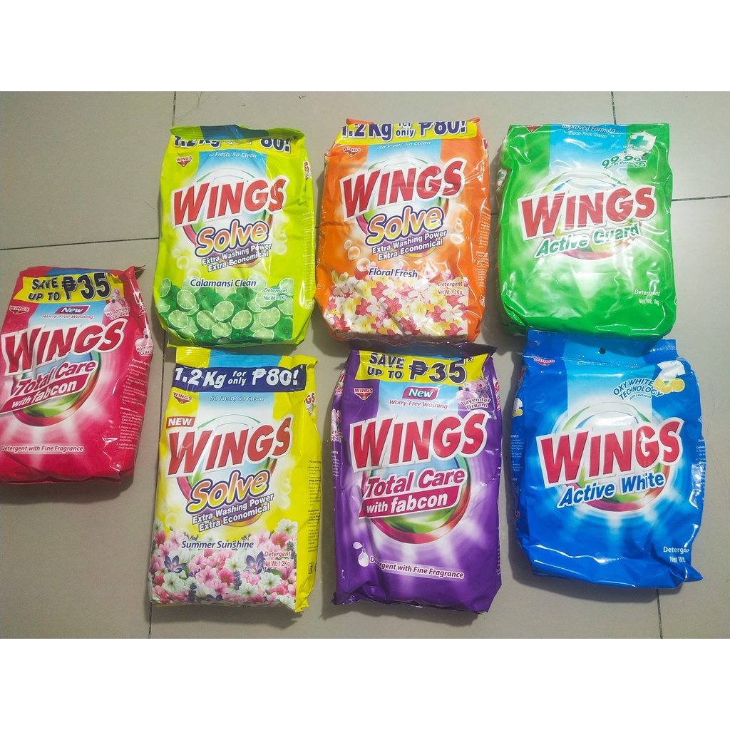 Wings Solve Summer Sunshine Powder Detergent 1.2 kg | Shopee Philippines