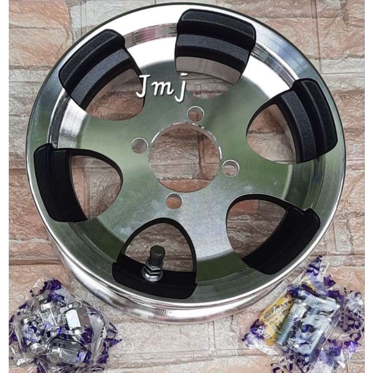 BAJAJ RE/ TVS KING / PIAGGIO ALLOY MAG WHEEL 4.00 X 8 (1pc)with STUD ...