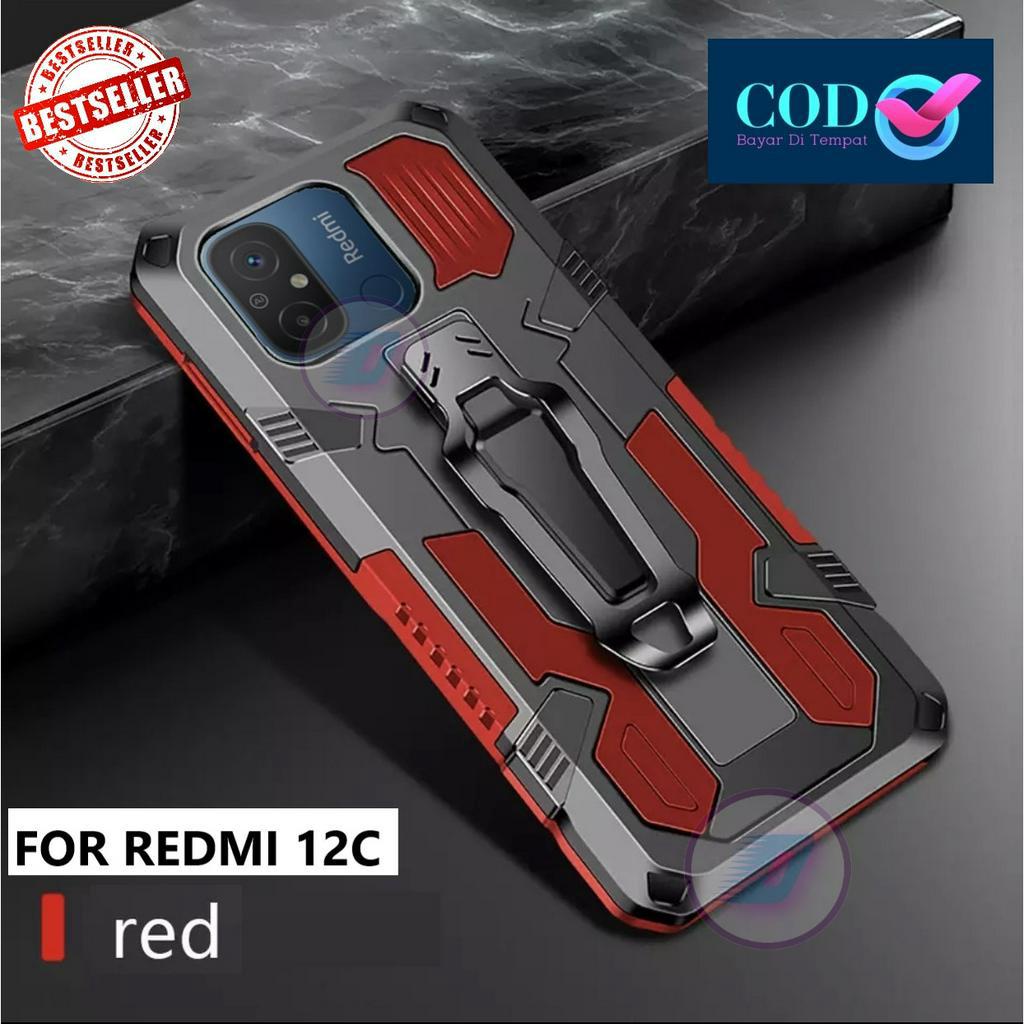 Casing HP For XIAOMI REDMI 12C CASING STANDING BELT CLIP HARD CASE ...