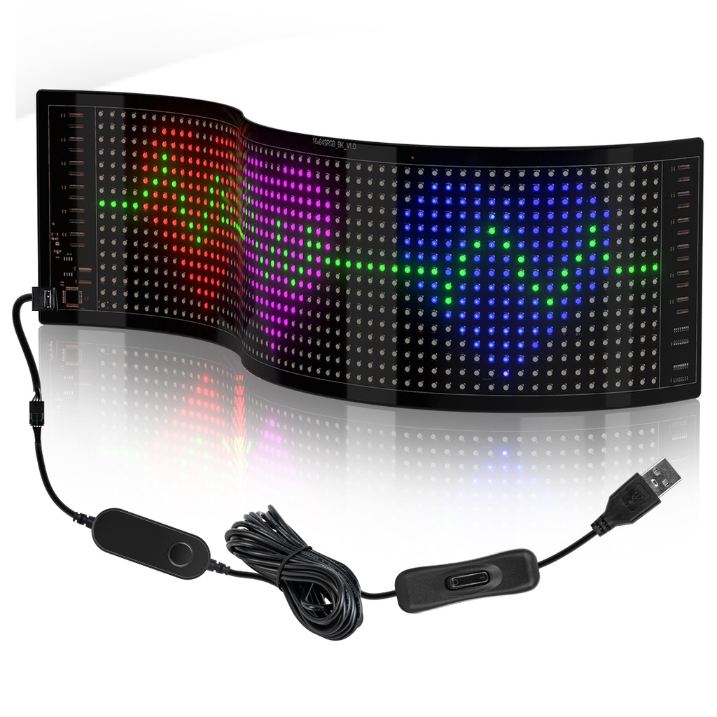 LED Matrix Pixel Panel Bluetooth APP USB 5V Flexible Addressable RGB ...