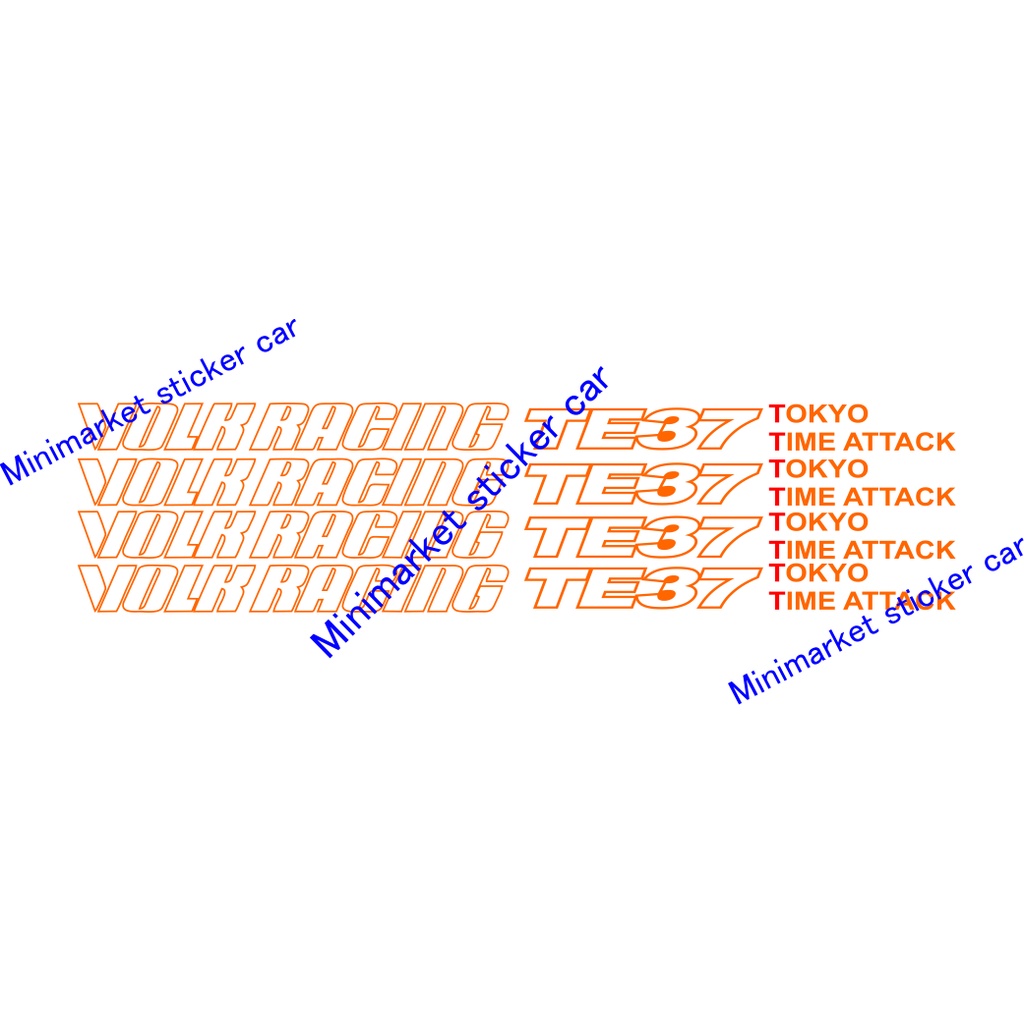 Sticker VELK RIM VOLK RACING TE37 TOKYO TIME ATTACK 8PCS | Shopee ...