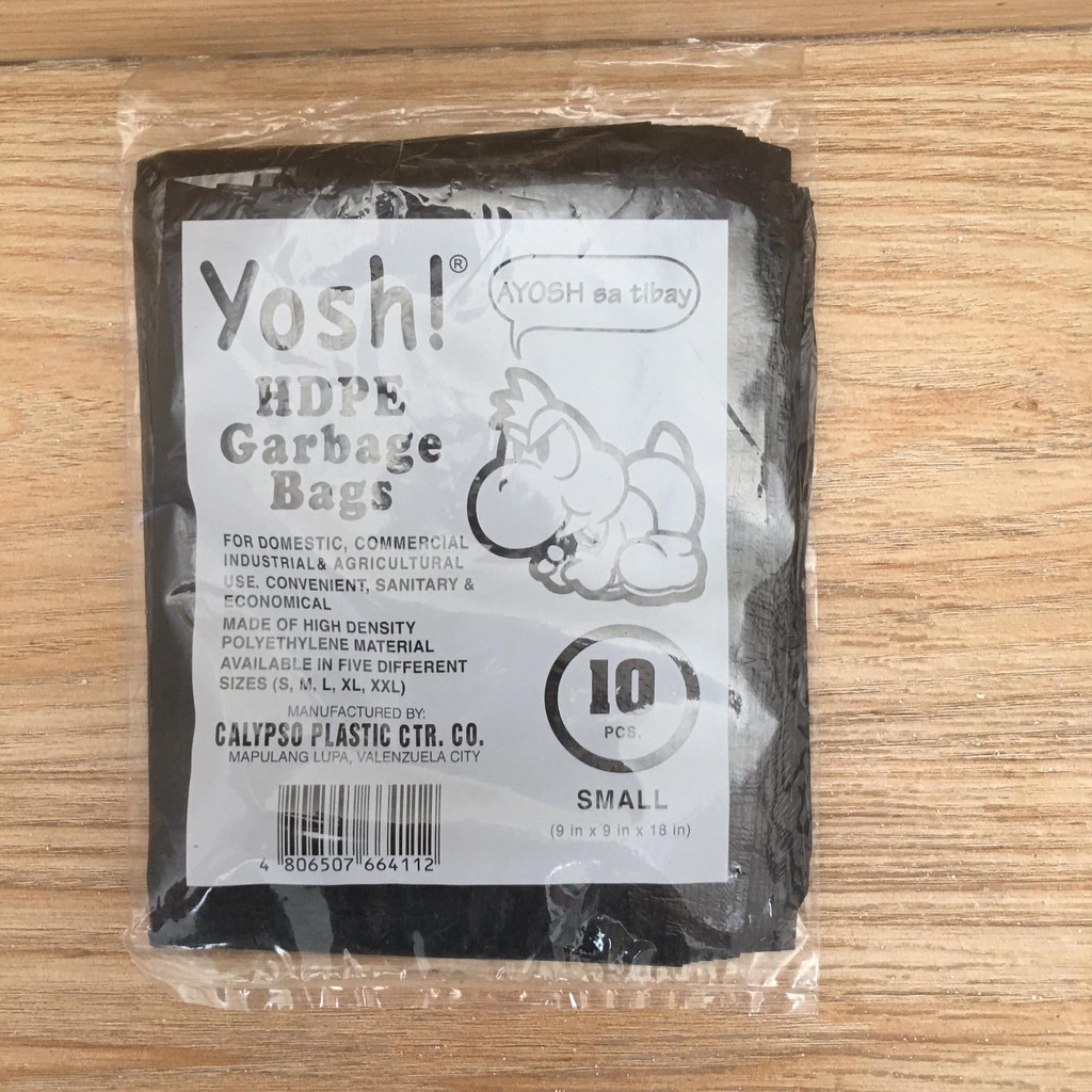 Garbage Plastic Bag Trash Bag Yosh! HDPE Garbage Bags Calypso (Folded ...