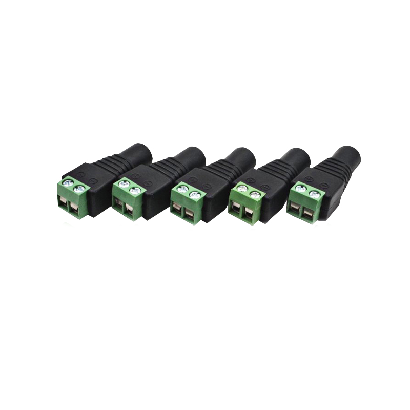 ZJW 5pcs/ 5pair DC Barrel Jack Adaptor CCTV Connectors 5.5 x 2.1mm CCTV ...
