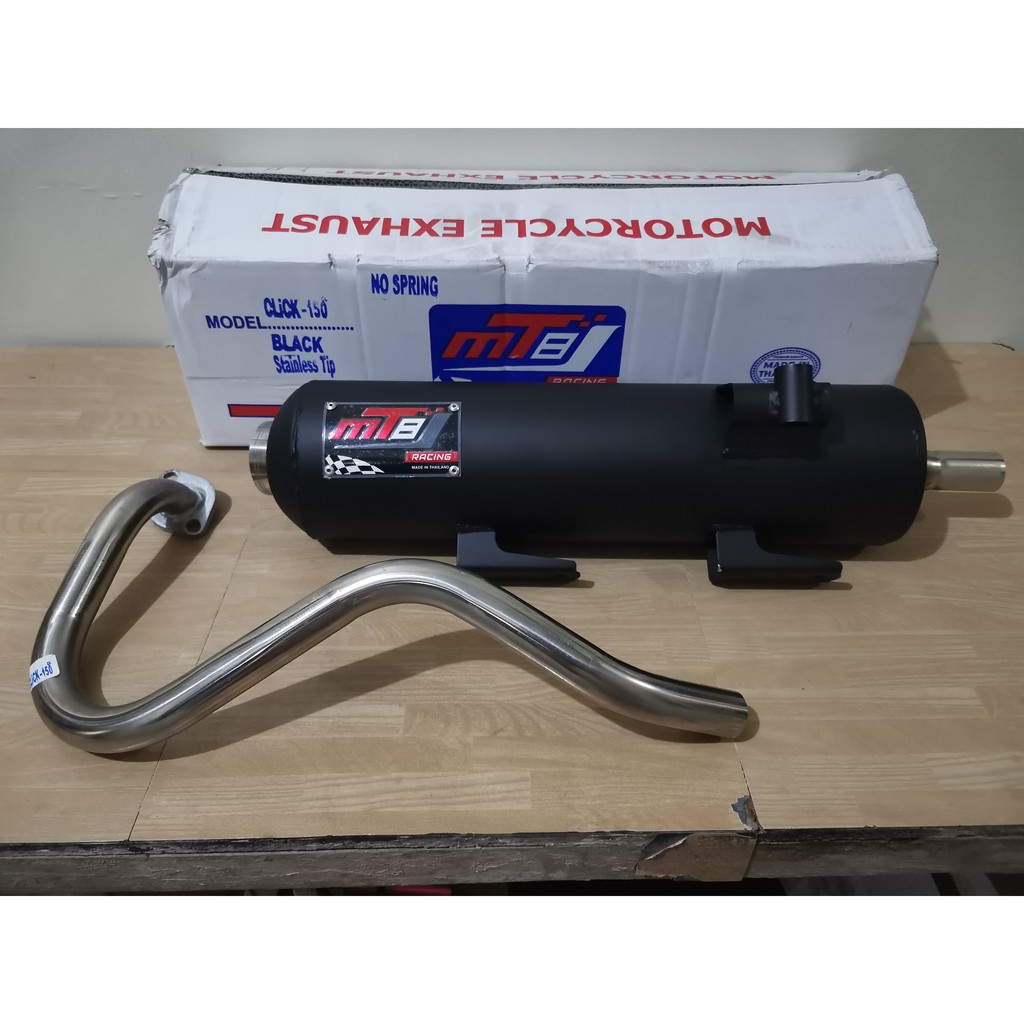 MT8 Pipe for Click 125/150i V2 Black / Stainless Tip | Shopee Philippines