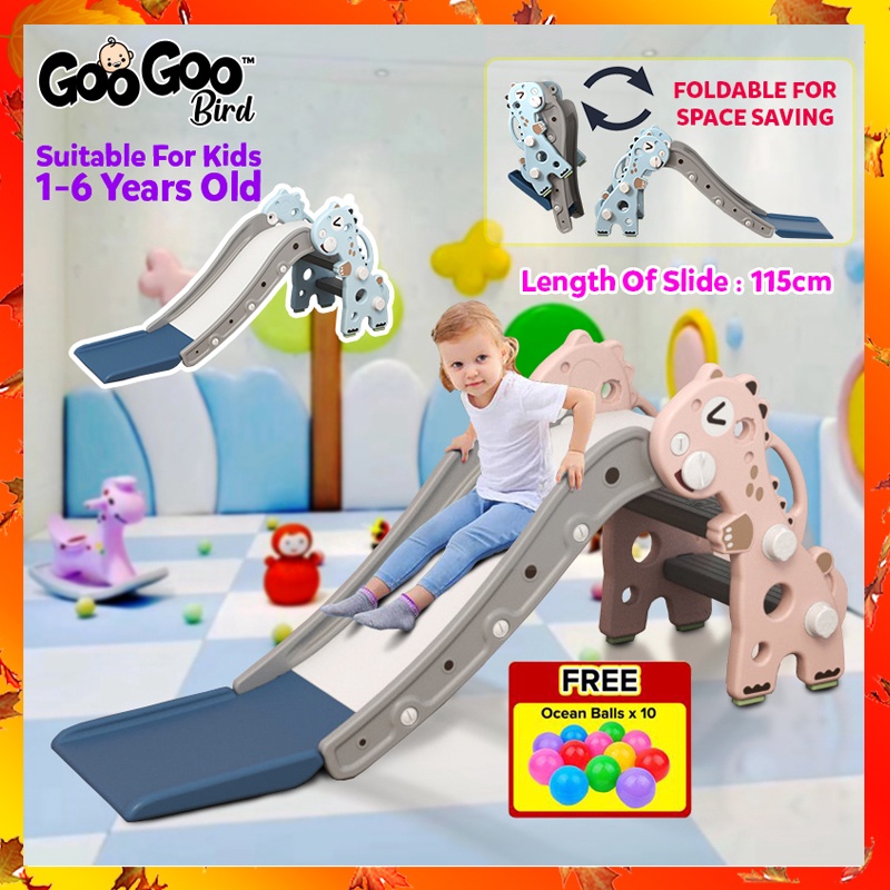 GooGoo Bird Mini Dragon Foldable Children Playground Slide Indoor Baby ...