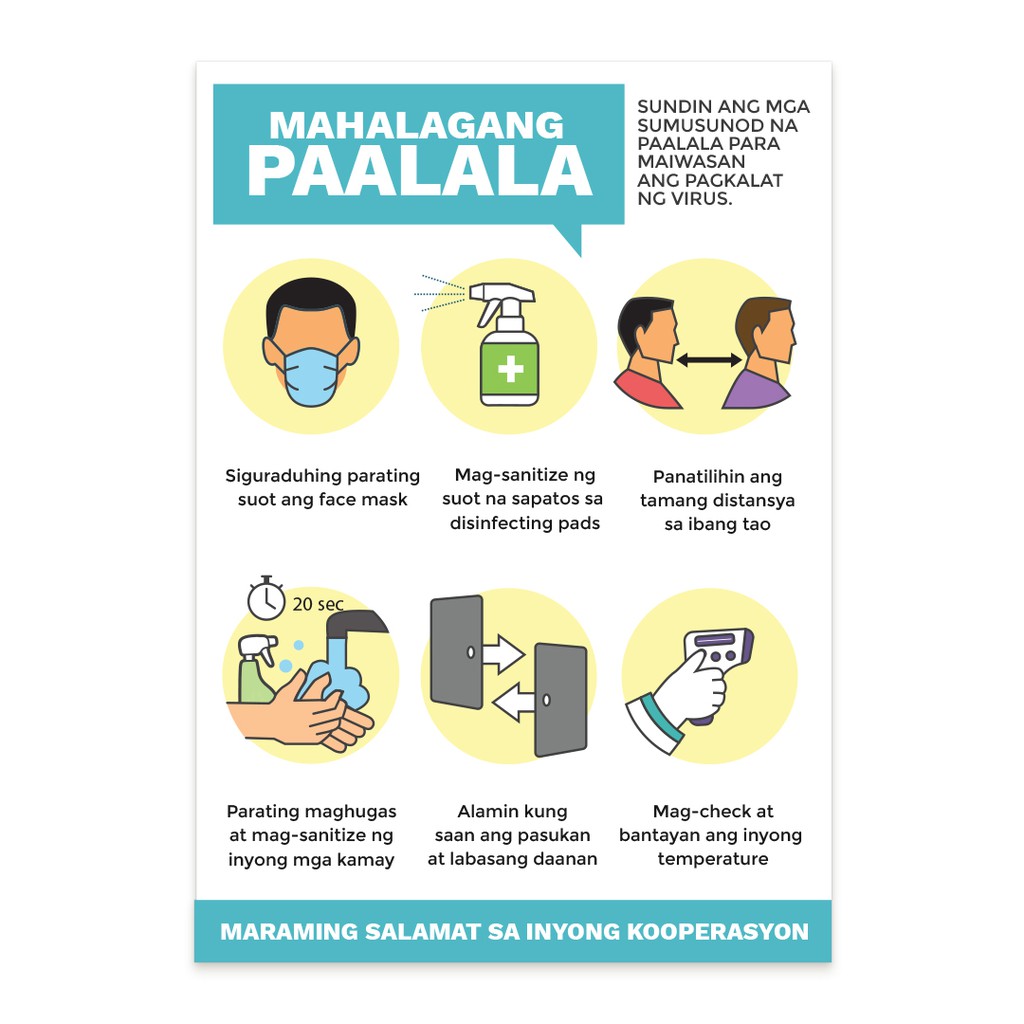 Covid Safety Reminder Posters Filipino B | Shopee Philippines