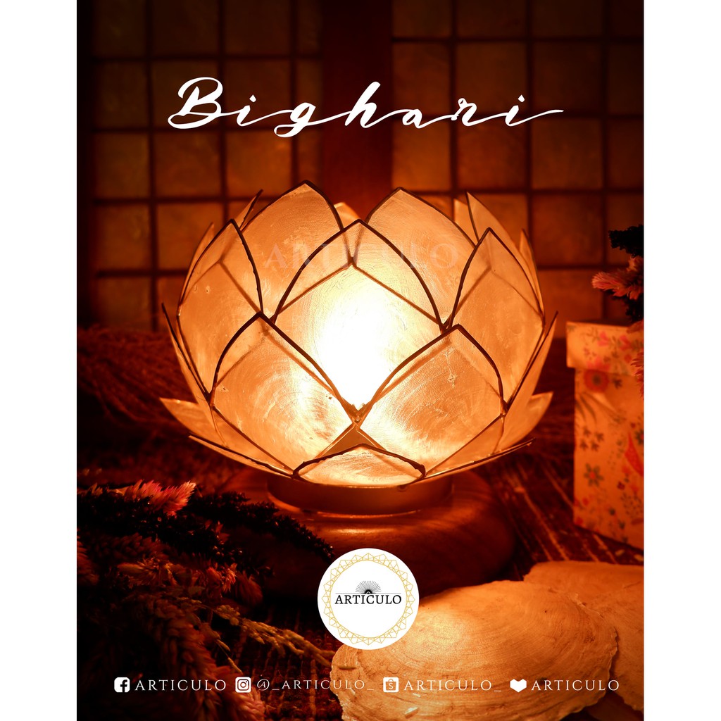 ARTICULO lamp: BIGHARI ( authentic capiz lotus cabbage lamp ) | Shopee ...