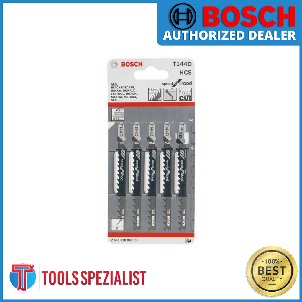BOSCH T144D JIGSAW BLADE 5PCS/PK 2608630040 | Shopee Philippines
