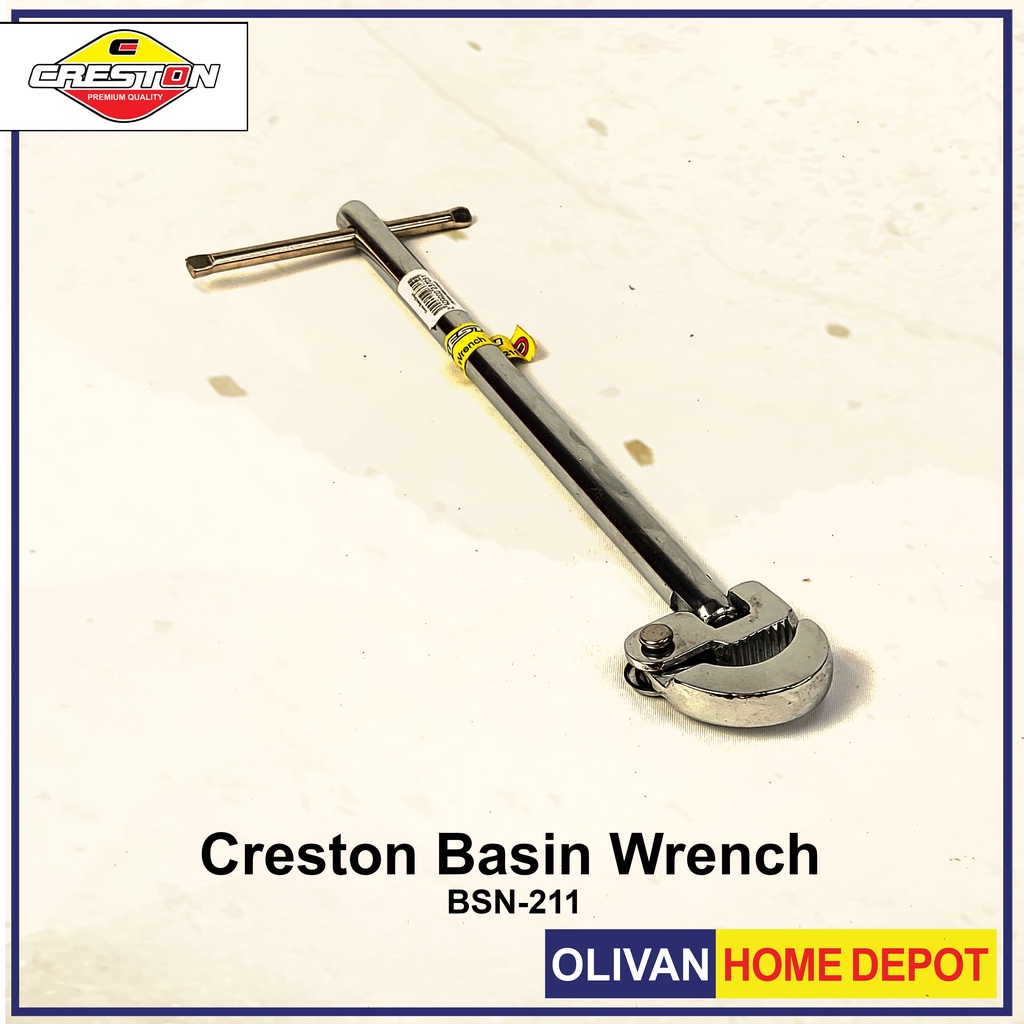 CRESTON Adjustable Wash Basin Wrench 180 Degrees Sink Spanner BSN-211 ...