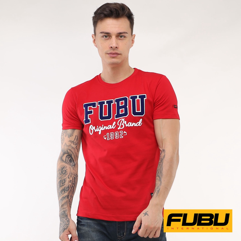 Fubu Round Neck Muscle Fit FBT01B-2883 (Red) | Shopee Philippines