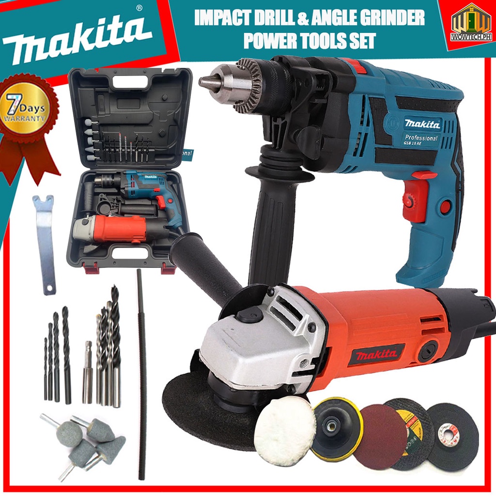 Makita Electric Drill Set Drill And Grinder Drill Set Grinder Barena ...