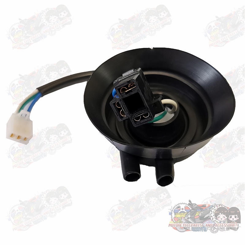 LJ Motorcycle 3 pin headlight bulb socket with rubber for ct100 / fury ...