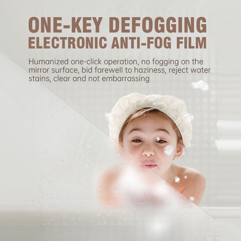 Bathroom Mirror Smart Demisting Time LED 3-color light Stepless dimming ...