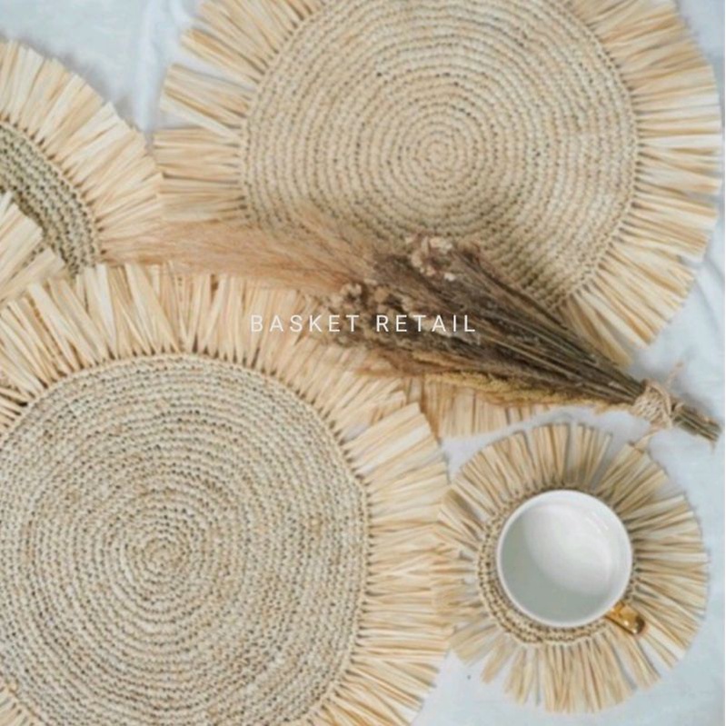 Raffia Ringe Wall Decor | Abaca Wall Decor | Raffia Placemat | Shopee ...