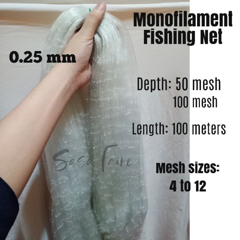 Fishing Nets / Lambat / 50mesh & 100mesh / size 0.25mm(#4) / 100 meters ...