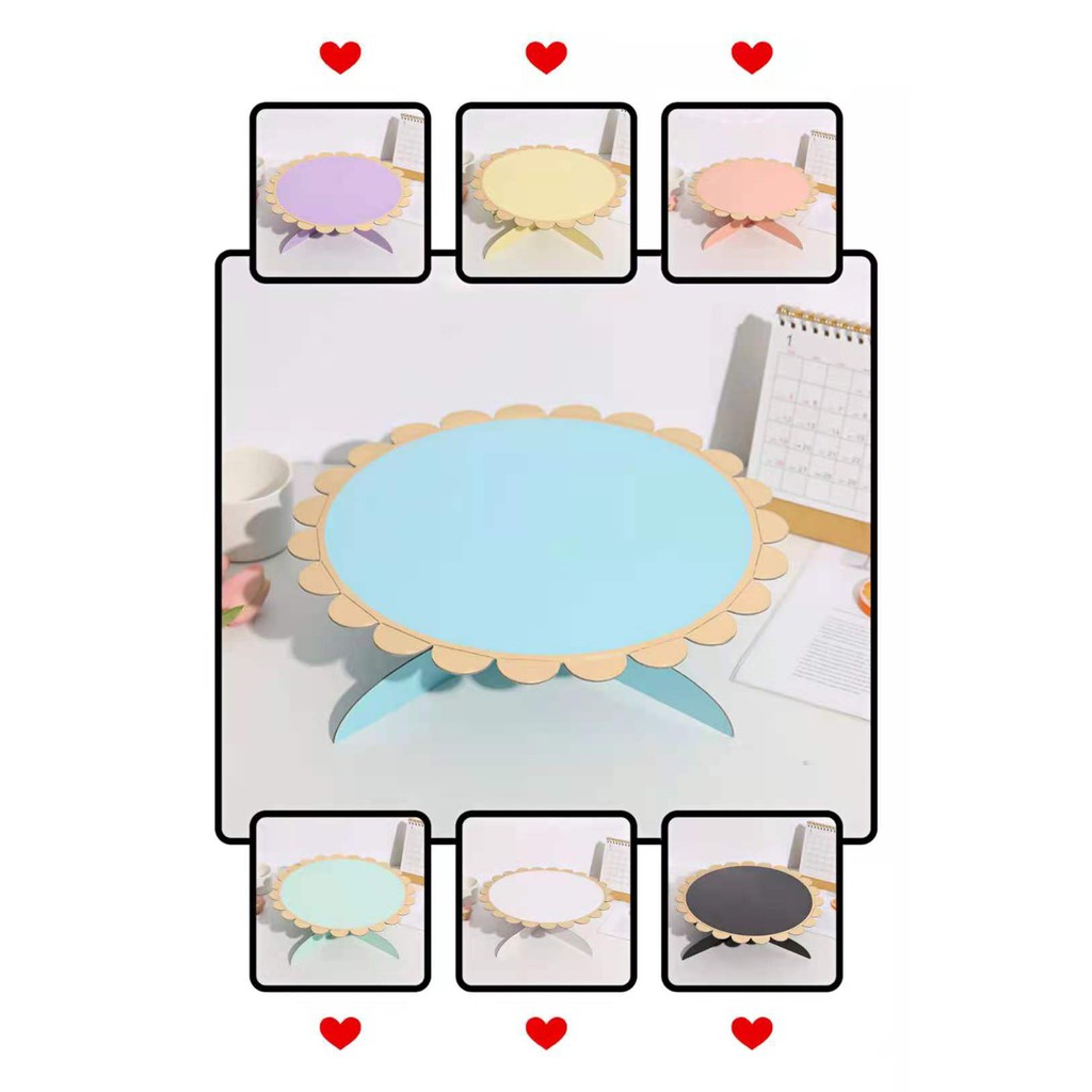 2pcs Metalli (2 in 1) Wave bronzing single layer cake stand birthday ...