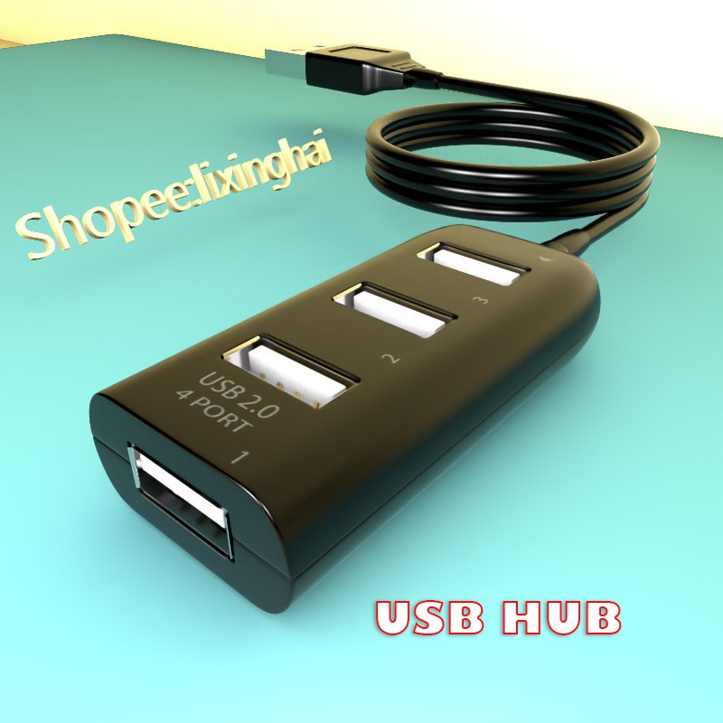 Mini 4 Port USB 2.0 High Speed Transfer Rare USB HUB Highspeed 1M ...