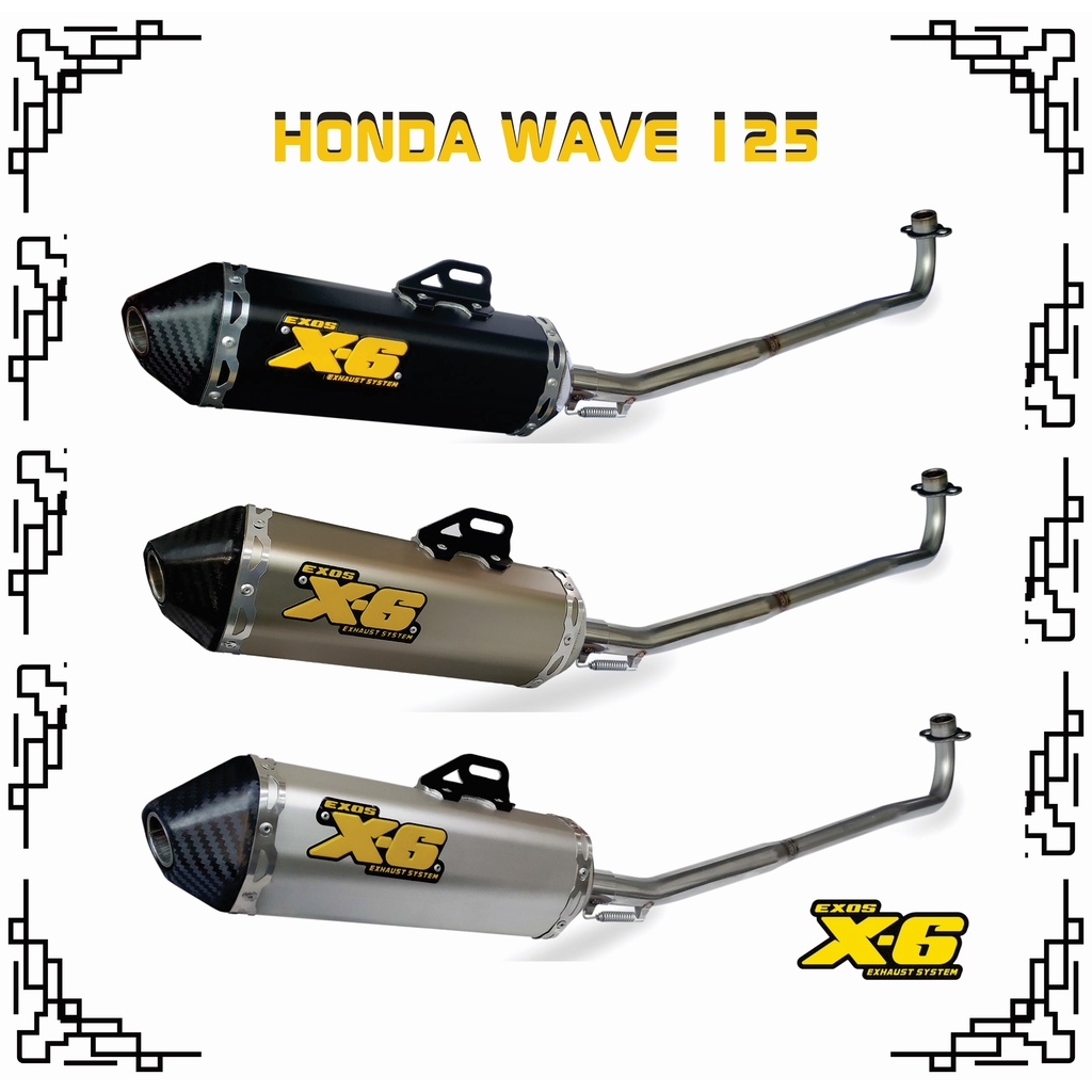 EXOS X6 Honda Wave 125 Full Exhaust System | Shopee Philippines