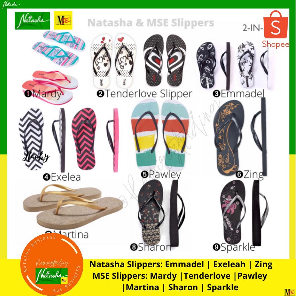 MSE NATASHA SLIPPERS PAMBAHAY MARDY TENDERLOVE EMMADEL EXELEA PAWLEY ...
