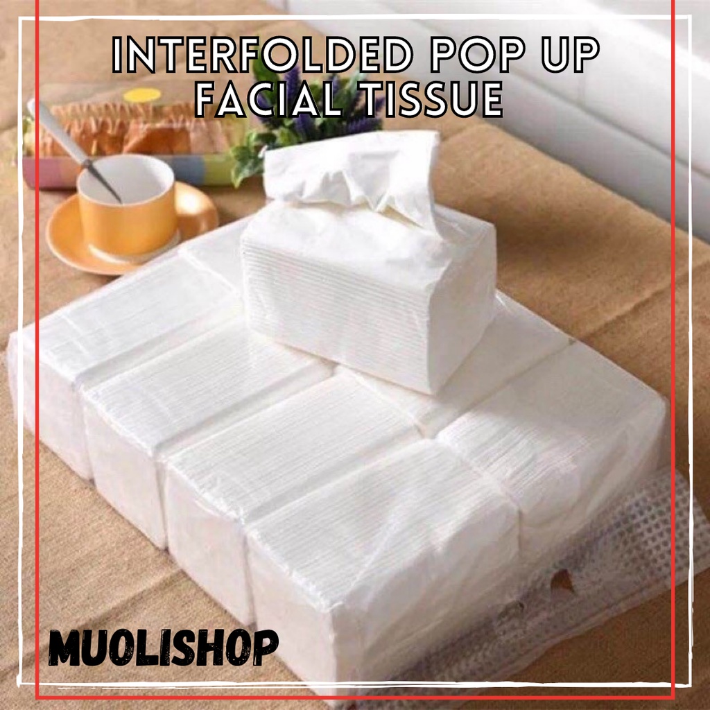 8PCS/BAG Interfolded Pop Up Facial Tissue Paper 8 packs in 1 bag (3 PLY ...